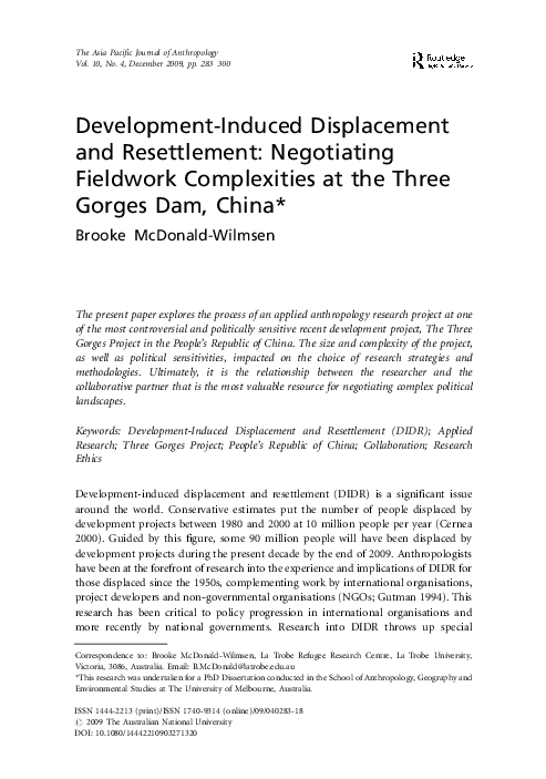 (PDF) Development-induced displacement and resettlement in Bangladesh