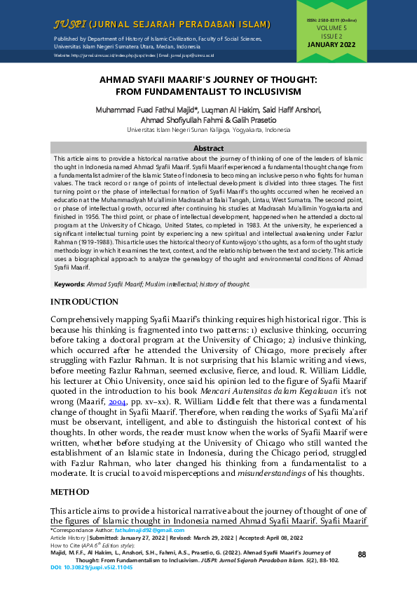 (PDF) JUSPI (JURNAL SEJARAH PERADABAN ISLAM