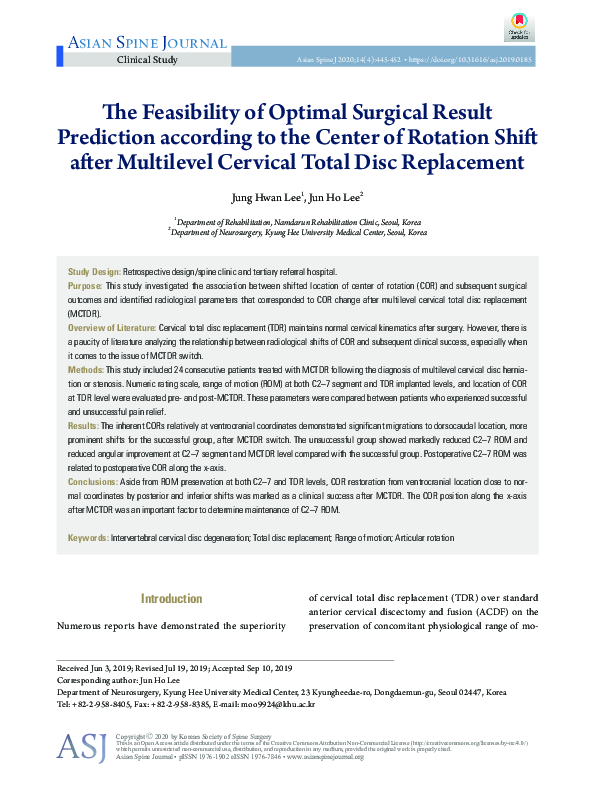 (PDF) Asian Spine Journal Asian Spine Journal
