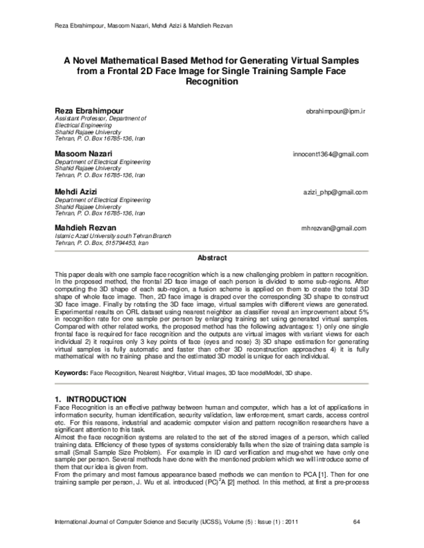 (PDF) A Novel Mathematical Based Method for Generating Virtual Samples ...