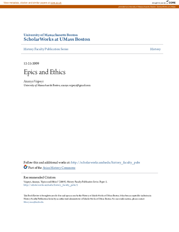 (PDF) Epics and ethics