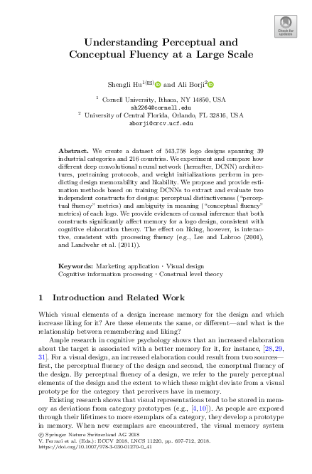 (PDF) Understanding Perceptual and Conceptual Fluency at a Large Scale