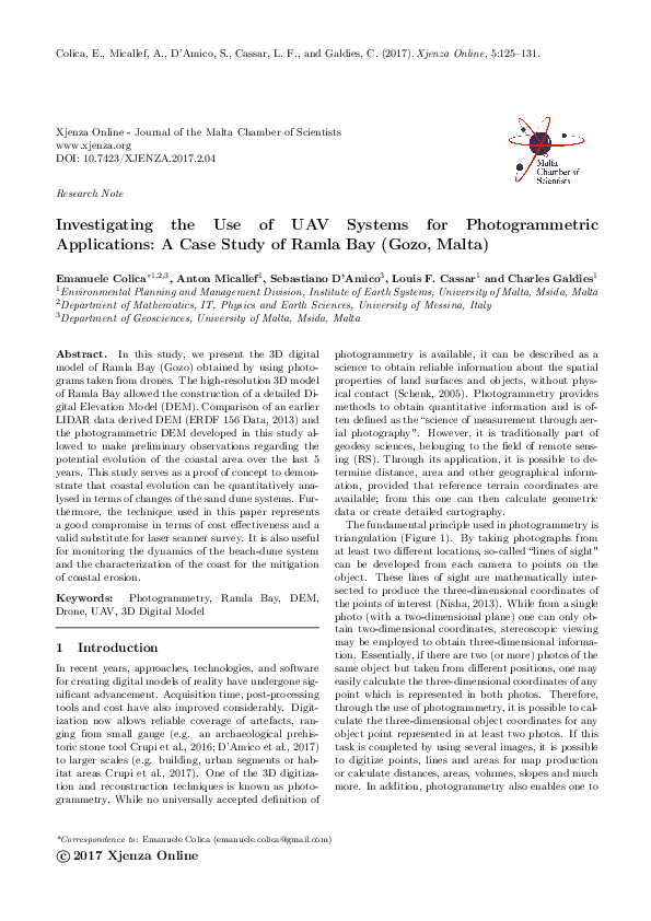 (PDF) Investigating the use of UAV systems for photogrammetric ...
