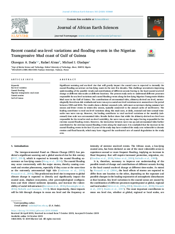 (PDF) Recent coastal sea-level variations and flooding events in the ...