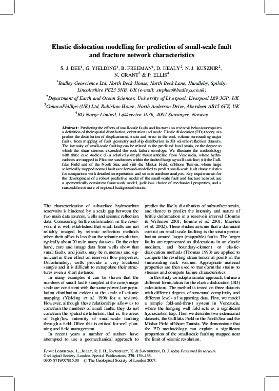 (PDF) Elastic dislocation modelling for prediction of small-scale fault and fracture network ...