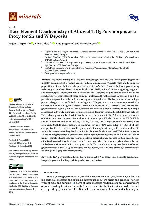 Pdf Trace Element Geochemistry Of Alluvial Tio2 Polymorphs As A Proxy