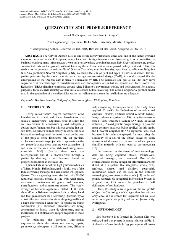 (PDF) Quezon City Soil Profile Reference