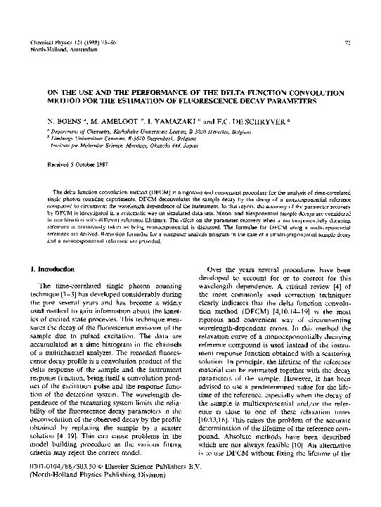 (PDF) On the use and the performance of the delta function convolution method for the estimation ...