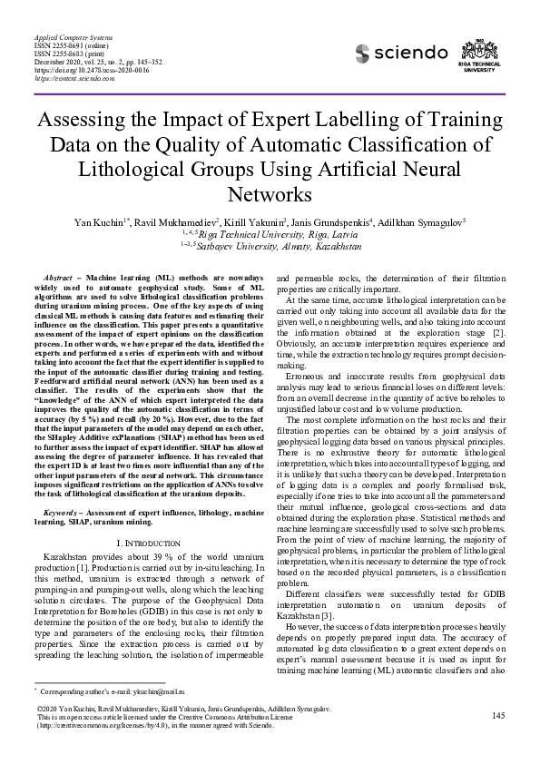 (PDF) Assessing the Impact of Expert Labelling of Training Data on the Quality of Automatic ...