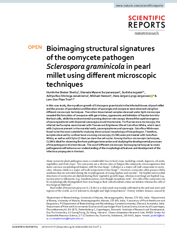 (PDF) Bioimaging structural signatures of the oomycete pathogen ...