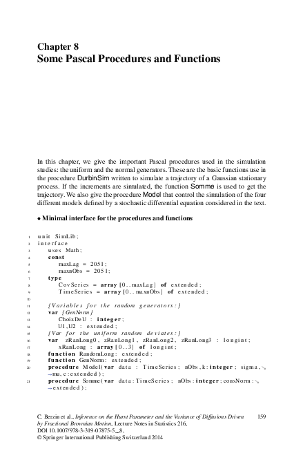 (PDF) Some Pascal Procedures and Functions