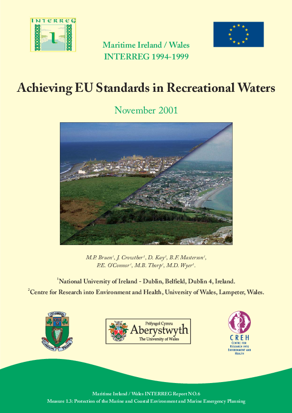 (PDF) Achieving EU Standards in Recreational Waters.(Maritime Ireland ...