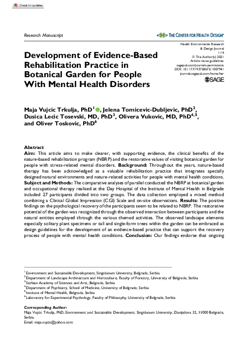 (PDF) Development of Evidence-Based Rehabilitation Practice in ...