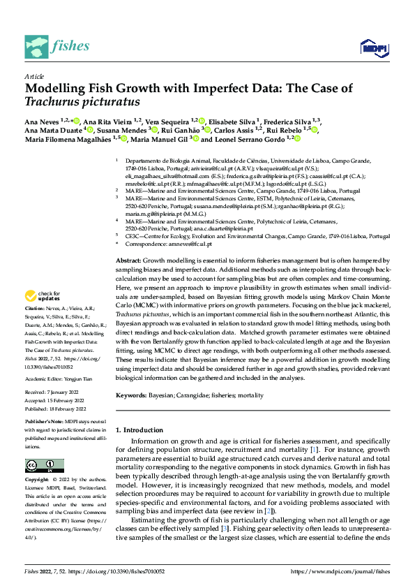 (PDF) Modelling Fish Growth with Imperfect Data: The Case of Trachurus ...