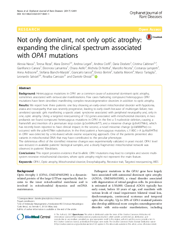 (PDF) Not only dominant, not only optic atrophy: expanding the clinical ...