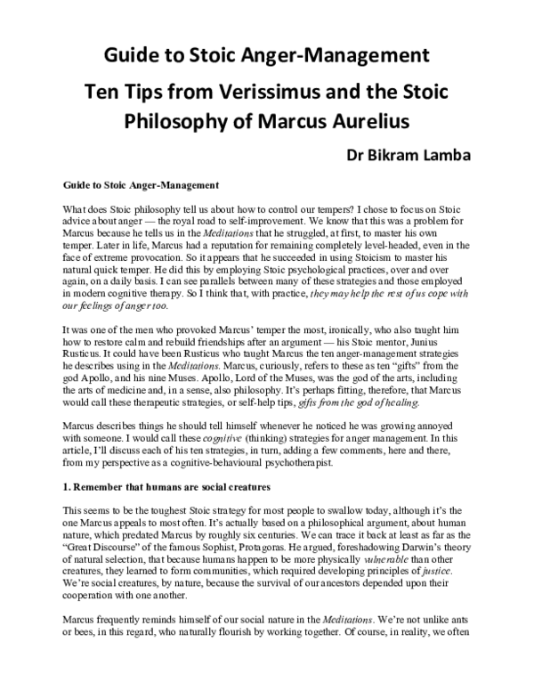 (DOC) Guide to Stoic Anger Management