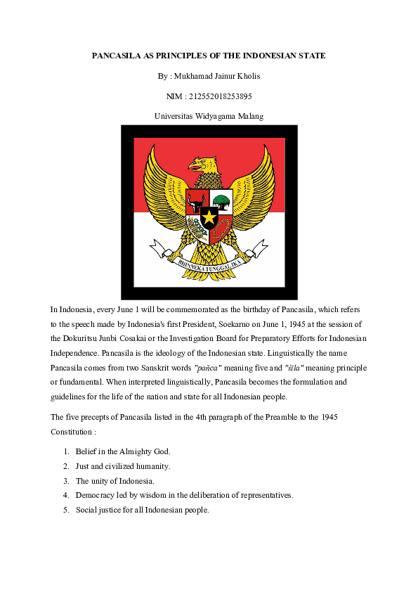 Pancasila 1 5 Pengamalan Pancasila | PDF