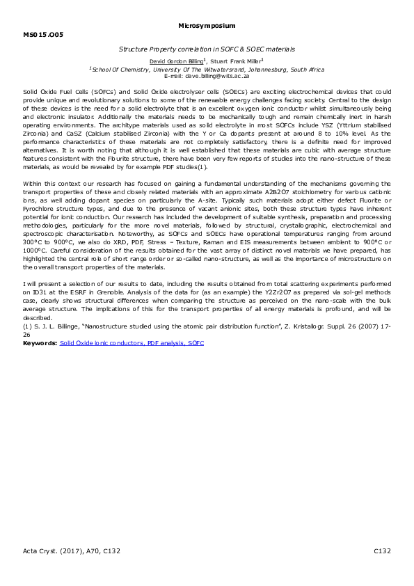 (PDF) Structure–property correlation in SOFC and SOEC materials