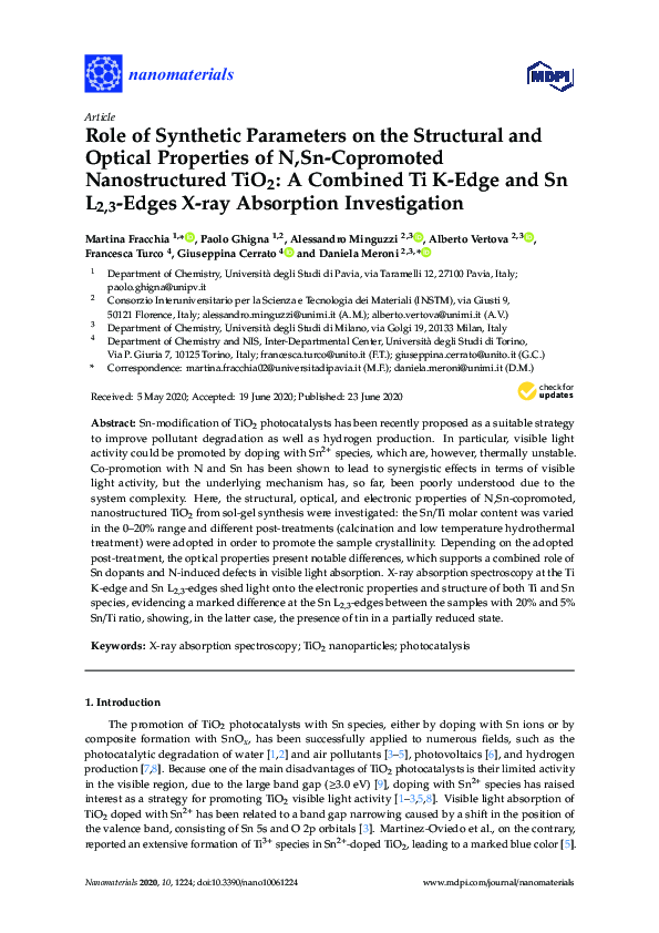 (PDF) Role of Synthetic Parameters on the Structural and Optical ...
