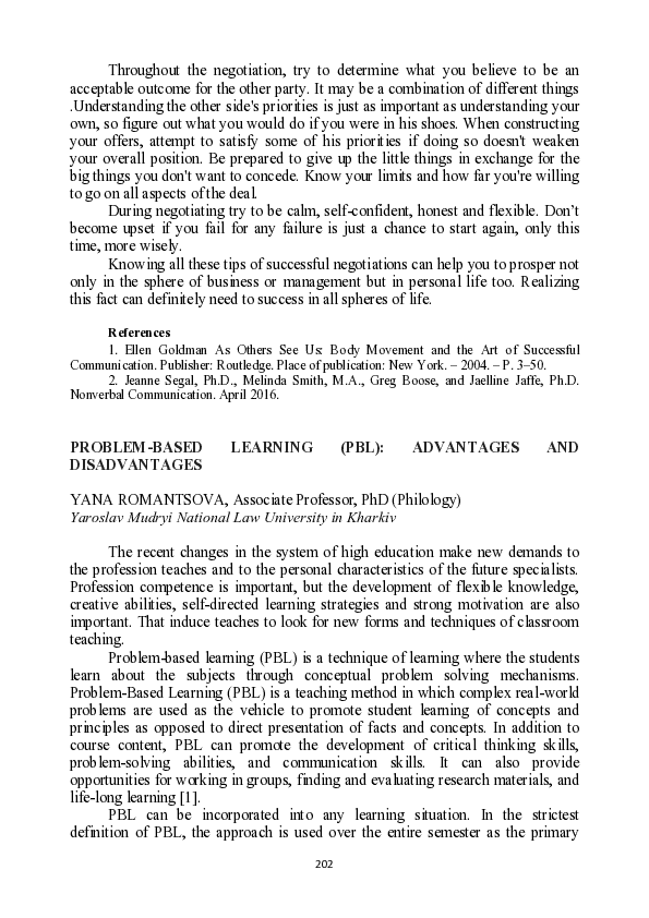 (PDF) Problem-Based Learning (PBL): Advantages and Disadvantages