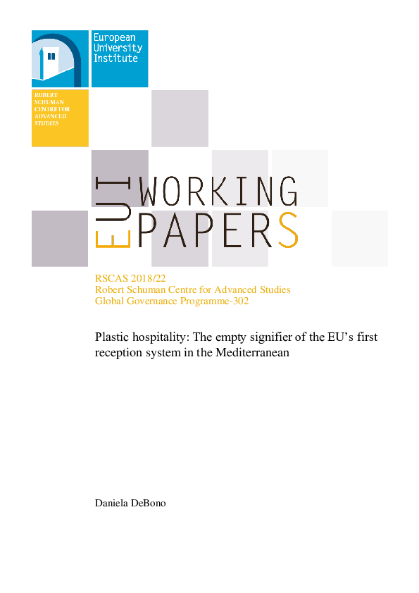 (PDF) Plastic Hospitality: The Empty Signifier of the EU's First ...