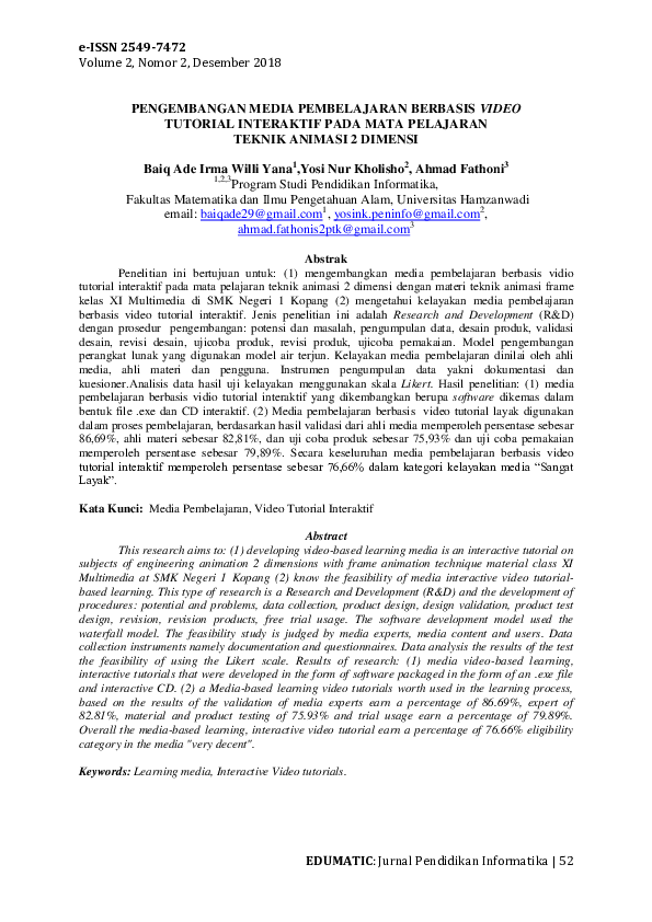 (PDF) Pengembangan Media Pembelajaran Berbasis Video Tutorial Interaktif Pada Mata Pelajaran ...