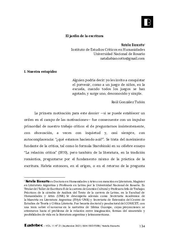 (PDF) Dossier: "La aventura de perder el tiempo: escritura y juego ...