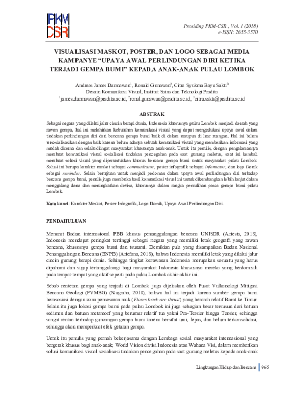 (PDF) Visualisasi Maskot, Poster, Dan Logo Sebagai Media Kampanye ...