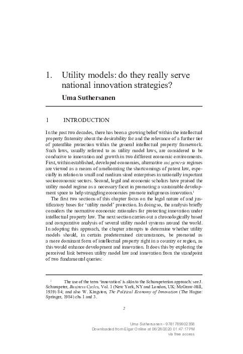 (PDF) Utility models: do they really serve national innovation strategies?