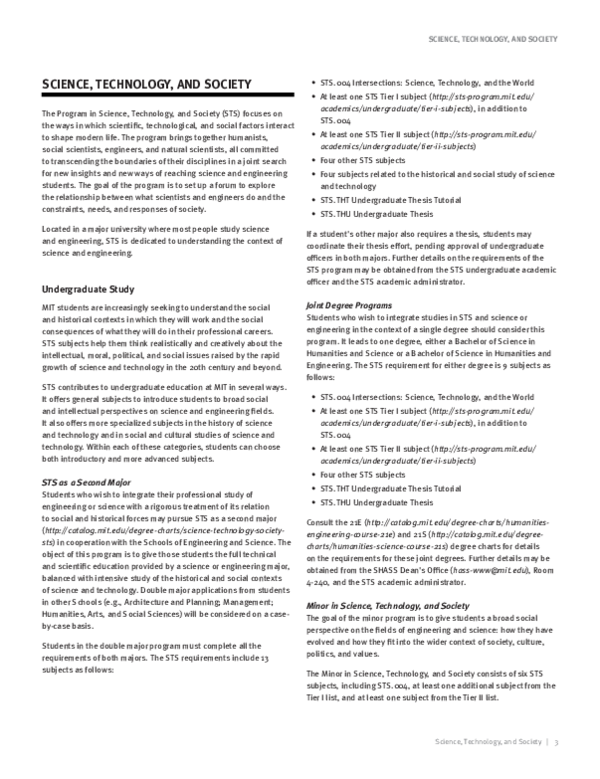 (PDF) Science, Technology, and Society