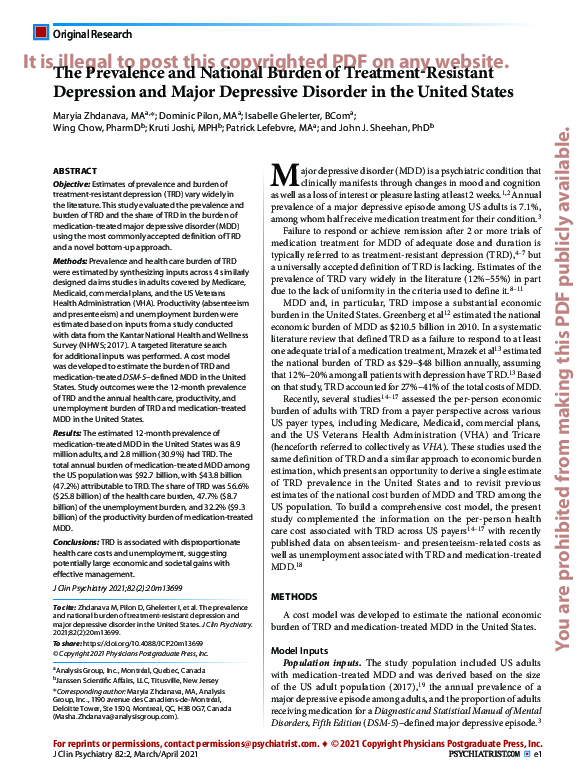 (PDF) The Prevalence and National Burden of Treatment-Resistant ...