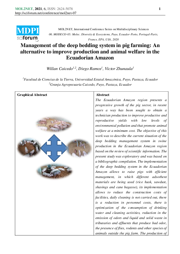 (PDF) Management of the deep bedding system in pig farming: An ...