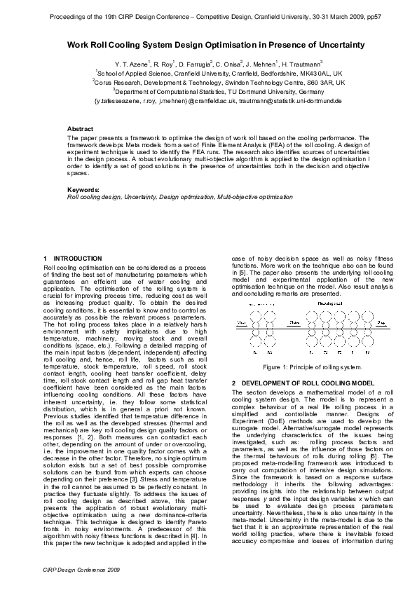 (PDF) Work roll cooling system design optimisation in presence of ...