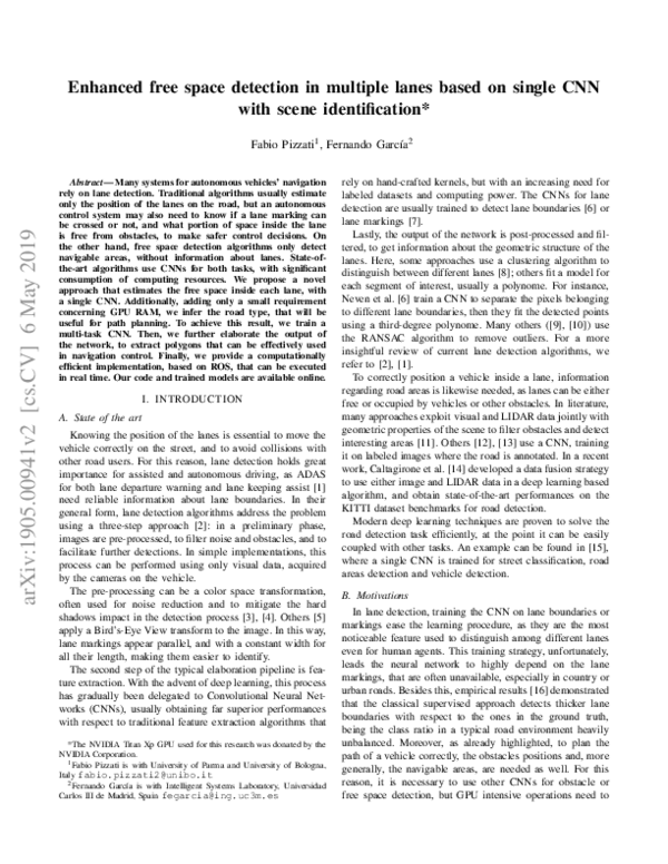 (PDF) Enhanced free space detection in multiple lanes based on single ...