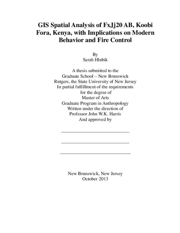 (PDF) GIS Spatial Analysis of FxJj20 AB, Koobi Fora, Kenya, with ...