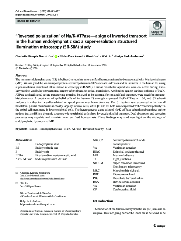 (PDF) “Reversed polarization” of Na/K-ATPase—a sign of inverted ...