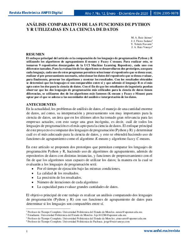 (PDF) Análisis Comparativo De Las Funciones De Python y R Utilizadas en ...