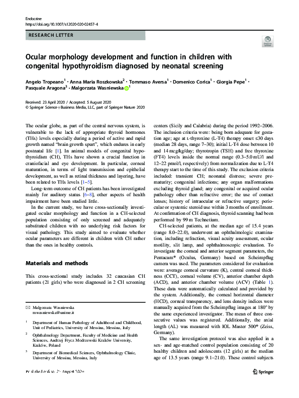 (PDF) Ocular morphology development and function in children with ...