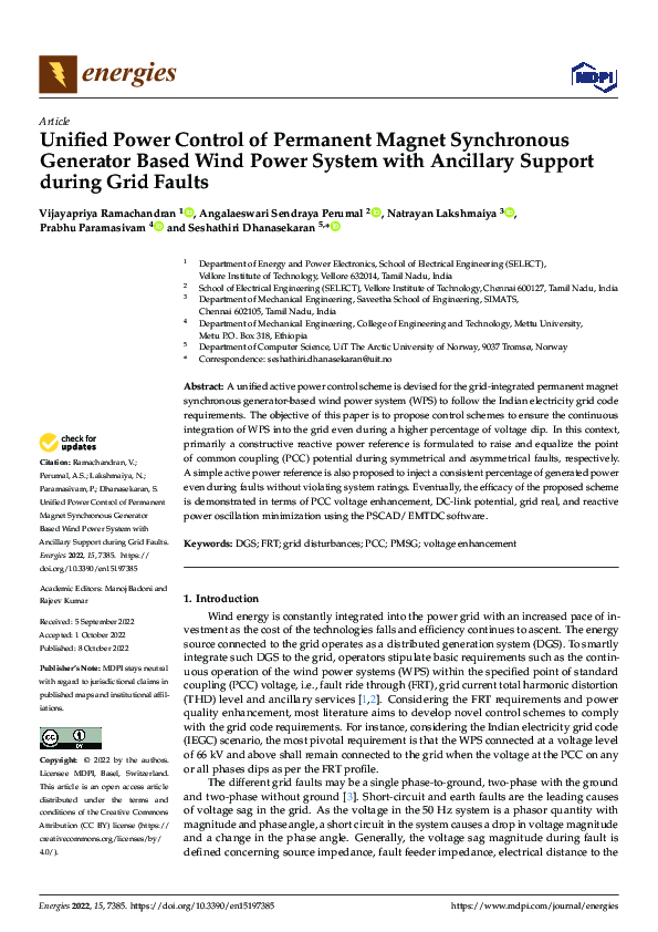 Pdf Unified Power Control Of Permanent Magnet Synchronous Generator Based Wind Power System