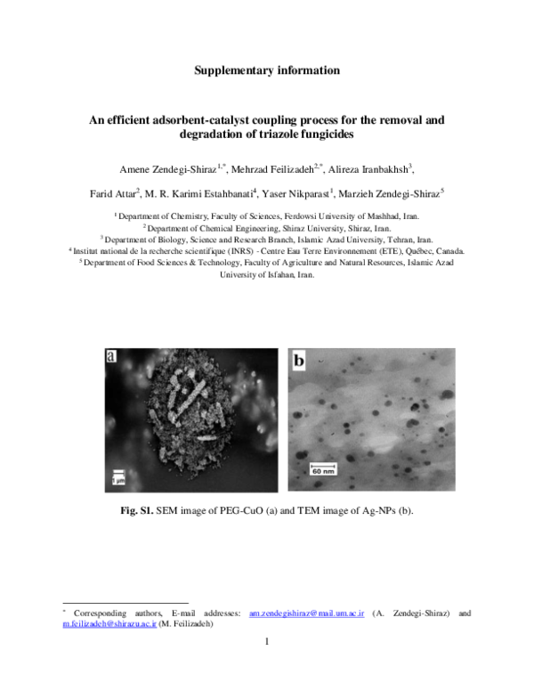 (PDF) Removal and degradation of triazole fungicides using Ag/PEG-CuO ...