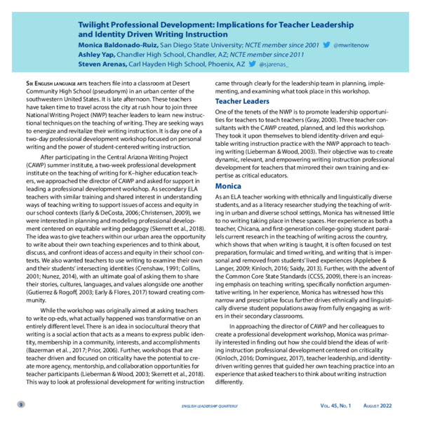 (PDF) Twilight Professional Development: Implications for Teacher ...