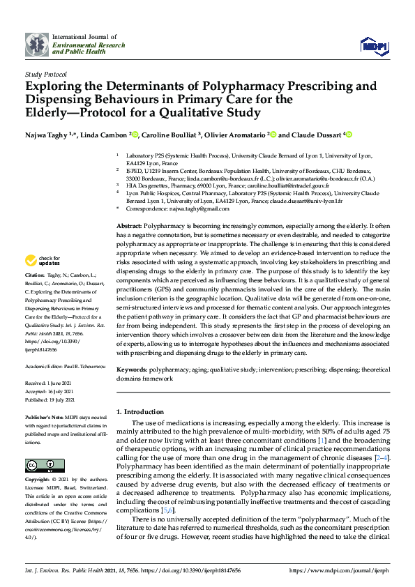 (PDF) Exploring the Determinants of Polypharmacy Prescribing and ...