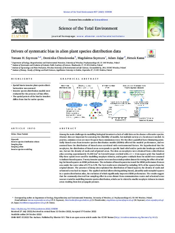 (PDF) Drivers of systematic bias in alien plant species distribution data