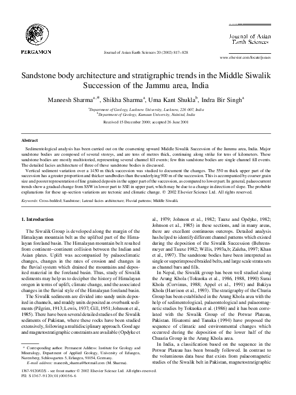 (PDF) Sandstone body architecture and stratigraphic trends in the ...