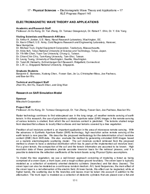 Pdf Electromagnetic Wave Theory And Applications