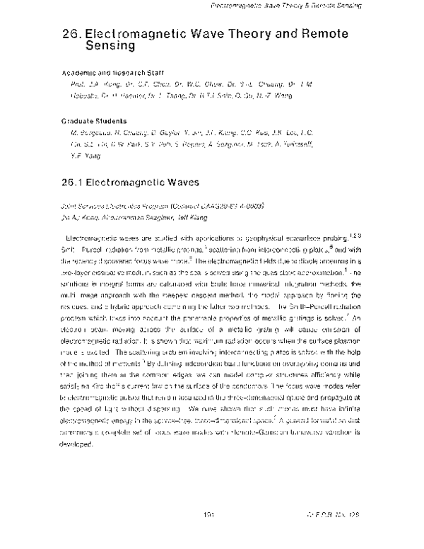 (PDF) Electromagnetic wave theory and remote sensing