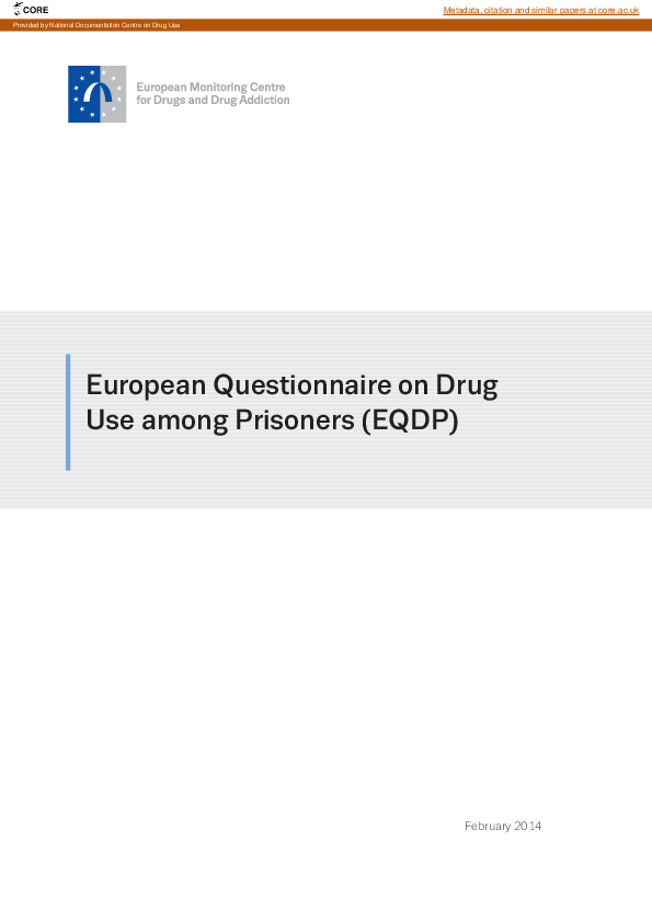 (PDF) European questionnaire on drug use among prisoners (EQDP)