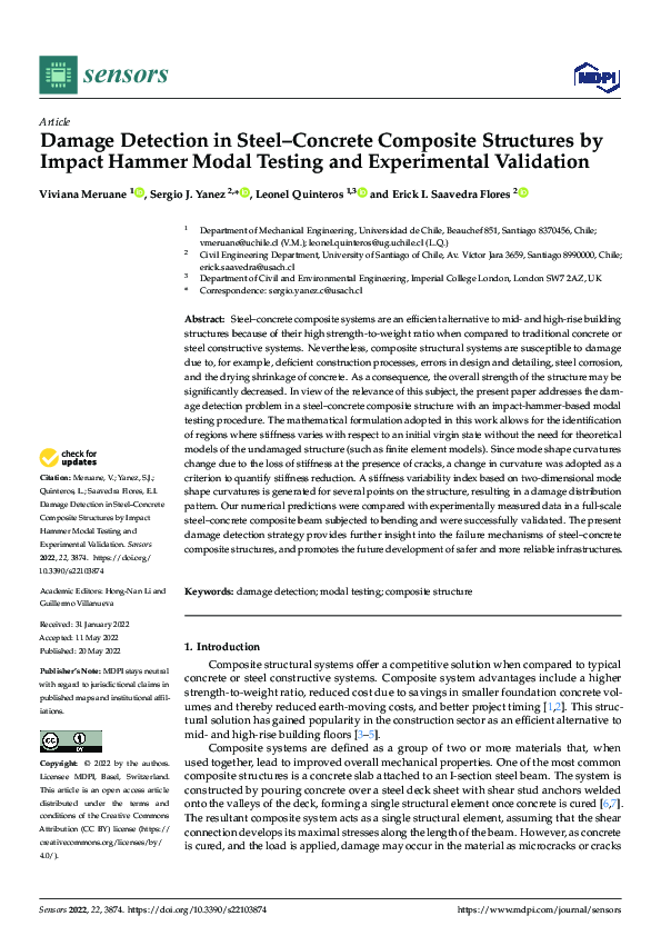 (PDF) Damage Detection in Steel–Concrete Composite Structures by Impact ...