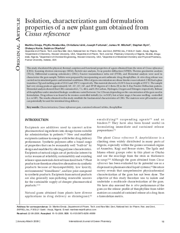 Pdf Isolation Characterization And Formulation Properties Of A New
