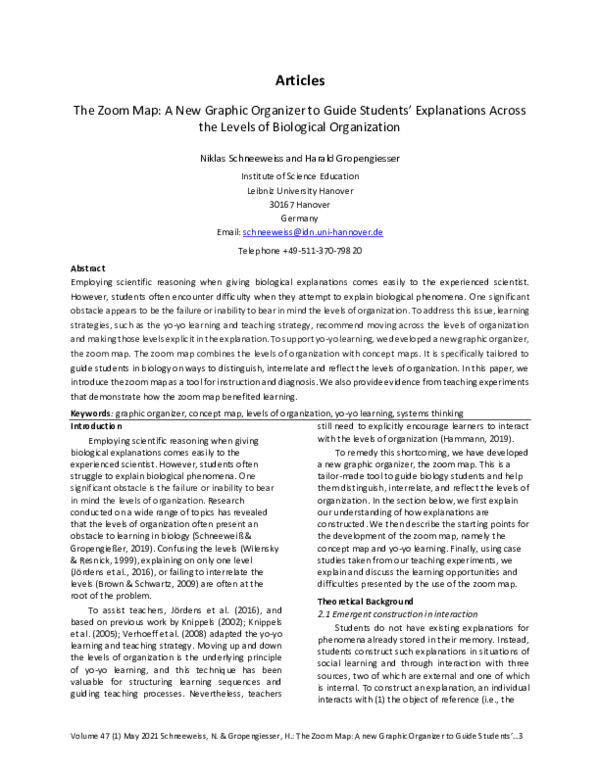 (PDF) The Zoom Map: A New Graphic Organizer to Guide Students ...